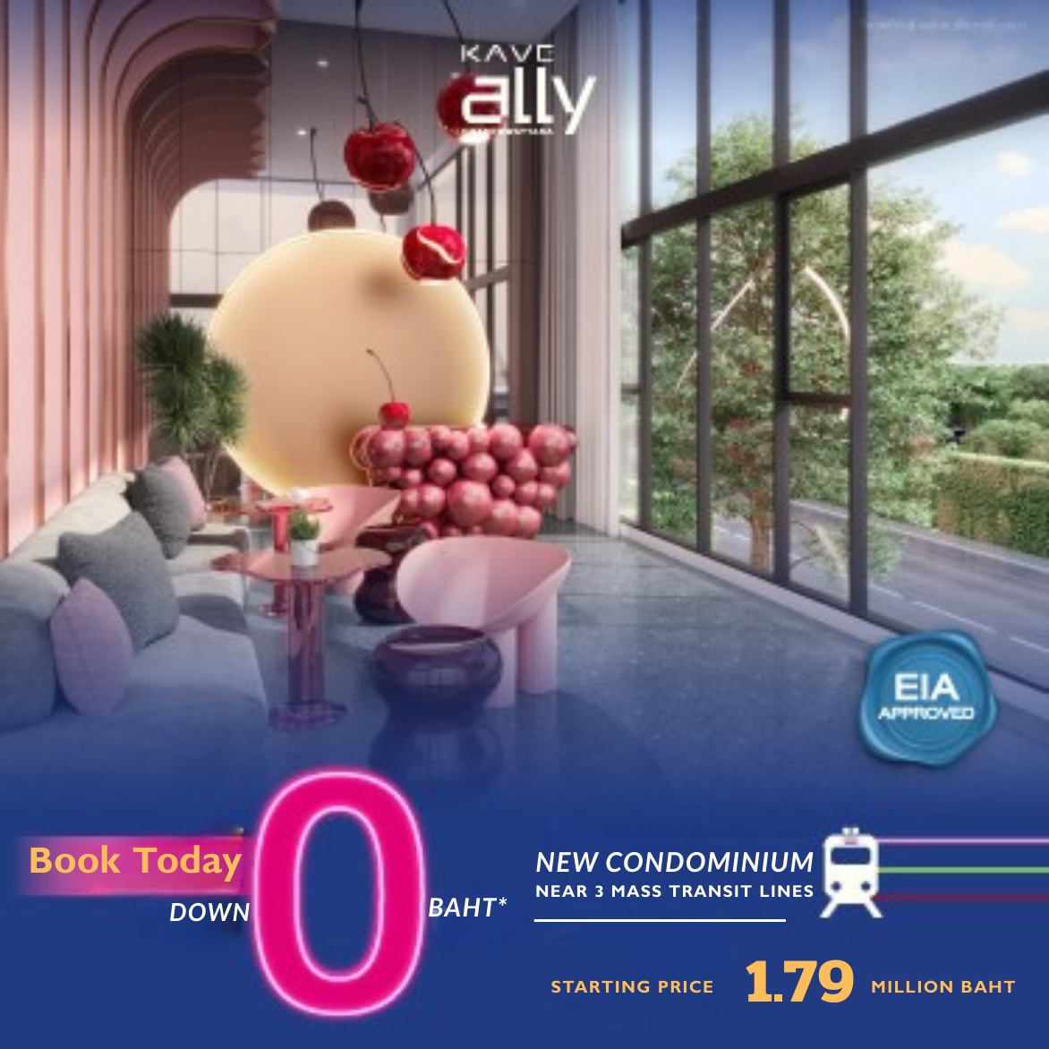 KAVE Ally Chaengwattana คอนโดใหม่ ตรงข้าม ม.ราชภัฏพระนคร